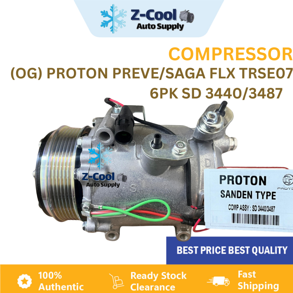 Compressor Aircond Kereta Original New Proton Brand Sanden Proton Saga ... Compressor Aircond Kereta Original New Proton Brand Sanden Proton Saga ...