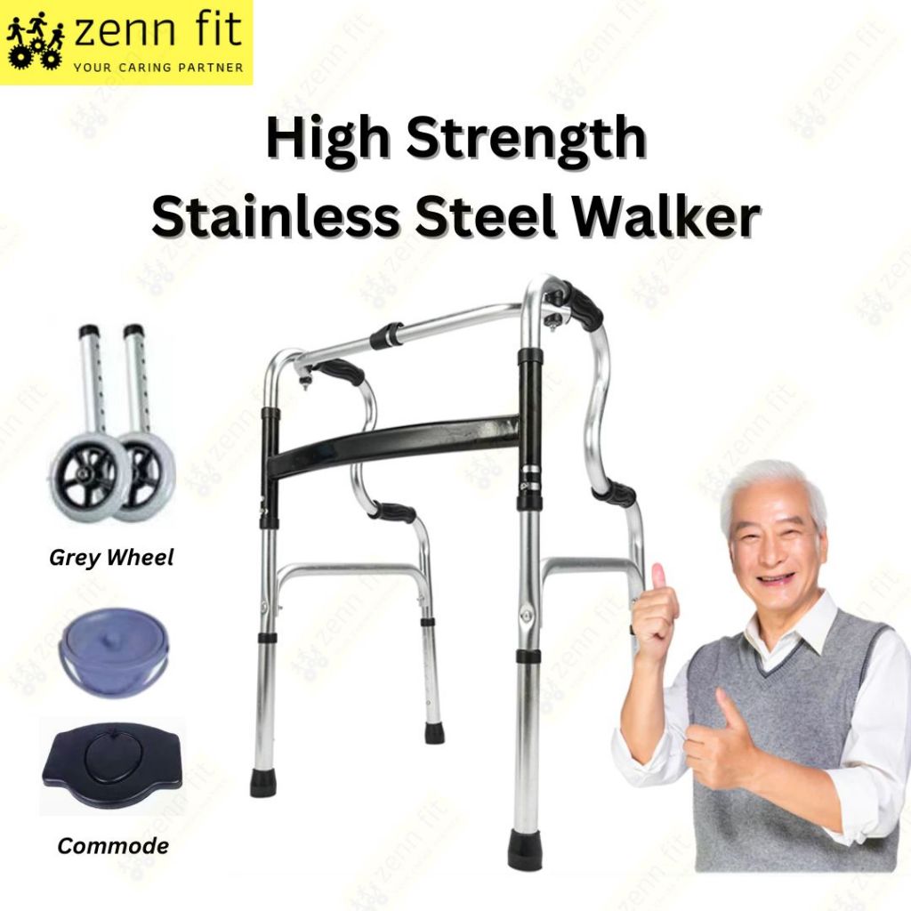 High Strength Multi-Functional Stainless Steel Foldable Walker With ...