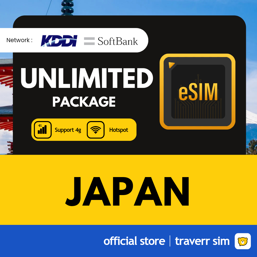 【日本 Japan eSIM】【🔥 Real Unlimited Package】【KDDI / Softbank】 Travel eSIM ...