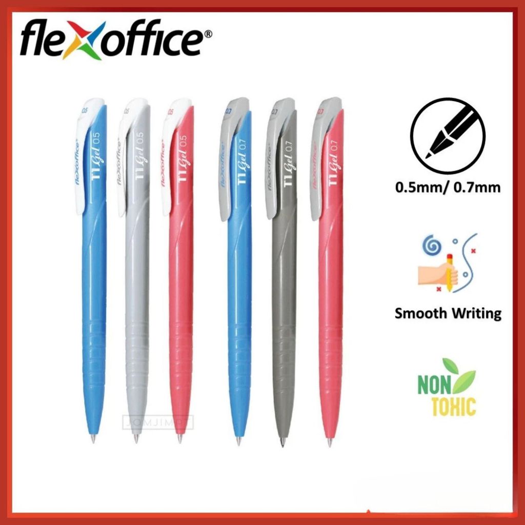 FLEXOFFICE T1 Retractable Gel Pen FO-GEL036 (0.5mm/0.7mm) (1PC ...