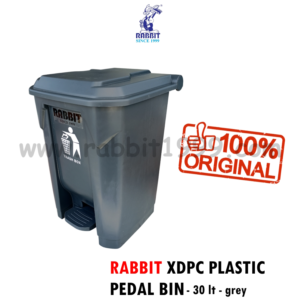 RABBIT XDPC PLASTIC PEDAL BIN - 30Lt - recycle step on pedal bin ...