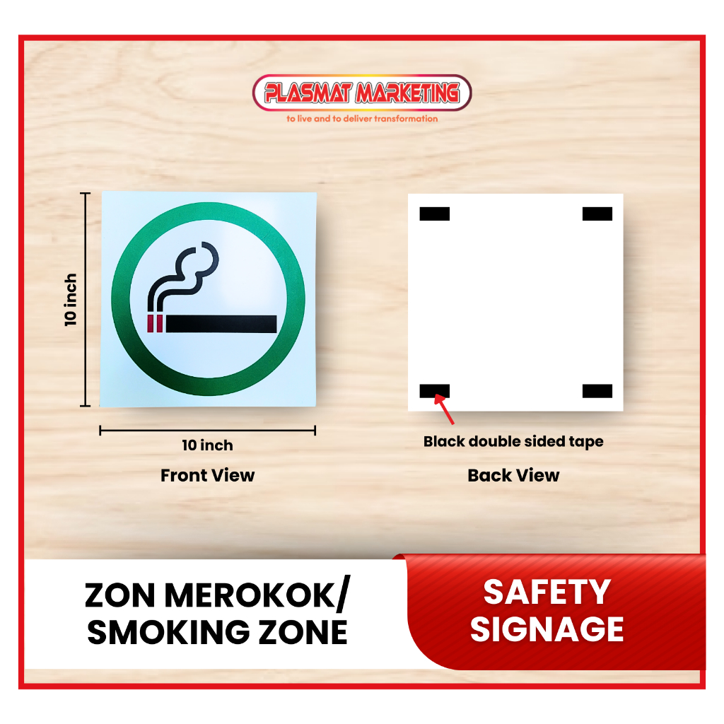 Safety Sign. Zon Merokok / Smoking Zone 10 inch x 10 inch | Shopee Malaysia