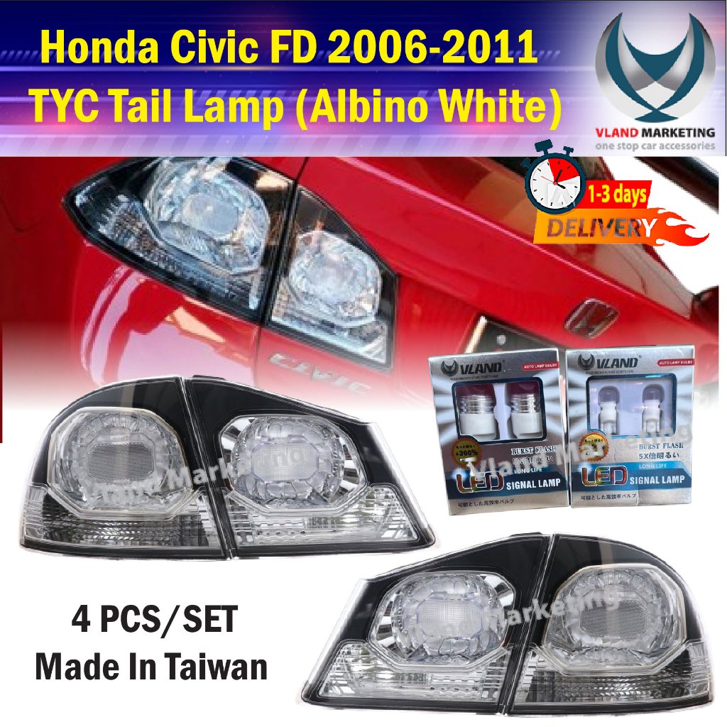 CIVIC FD TAIL LAMP ALBINO / FD2 REAR LIGHT / JDM / TYPE R /100% TYC ...