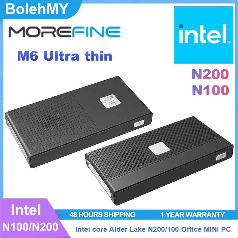 Morefine M6 Ultrathin Intel N200/N100 Win11 LPDDR5 M.2 SSD Desktop Office Portable Pocket Mini ...
