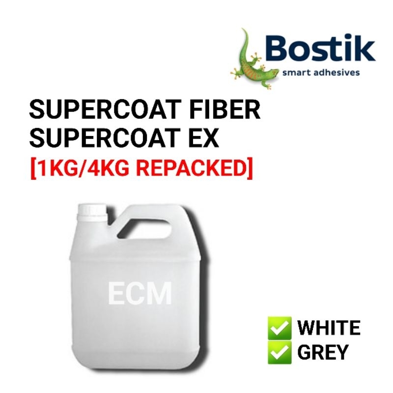 BOSTIK SUPERCOAT FIBER & SUPERCOAT EX (1KG / 4KG REPACKED) Acrylic ...