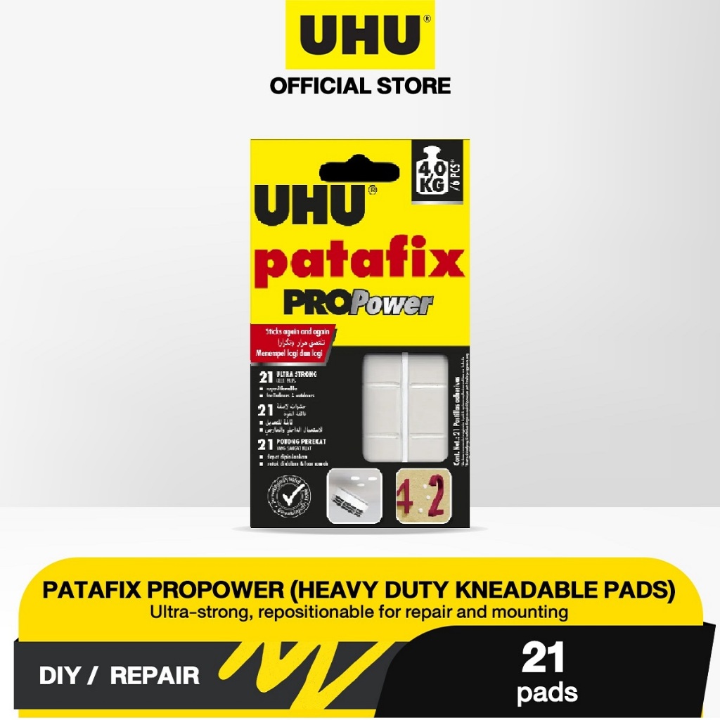 UHU Original Patafix Liquid Glue Sticky Pad - White/Homedeco/Pro Power ...