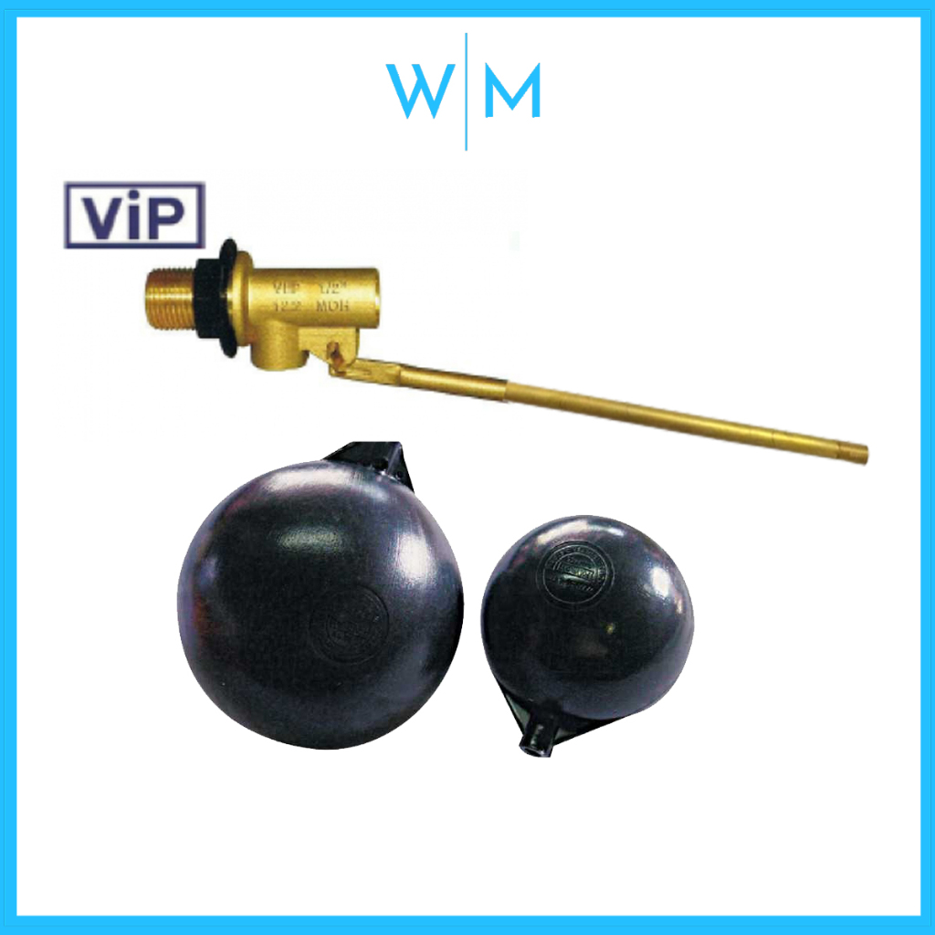 VIP Water Tank Cistern Brass Float Valve Poly Ball Accessories 1/2" & 3 ...