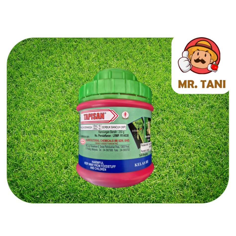 TAPISAN ( Buprofezin 10% + Cartap HCI 50% ) Bena Hijau Perang/Ulat Pengorek/Ulat Gulung Daun ...