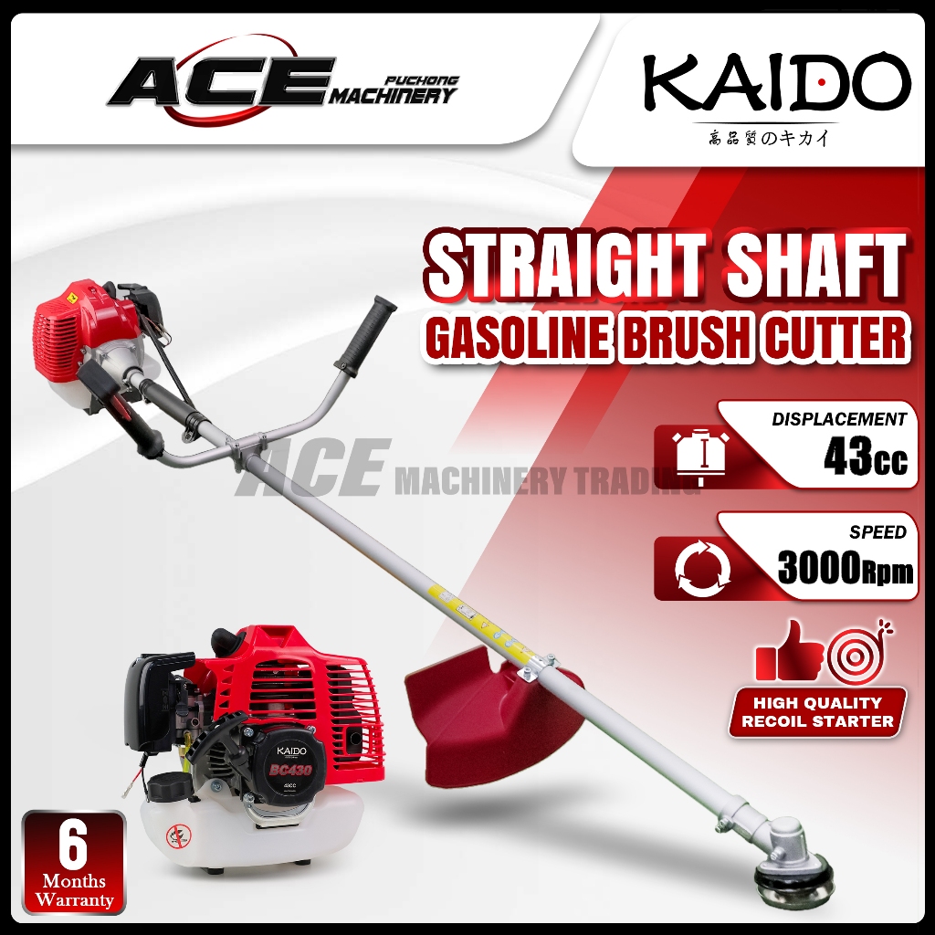 [ KAIDO ] BC430 GASOLINE MESIN RUMPUT STRAIGHT SHAFT BRUSH CUTTER | 2 ...