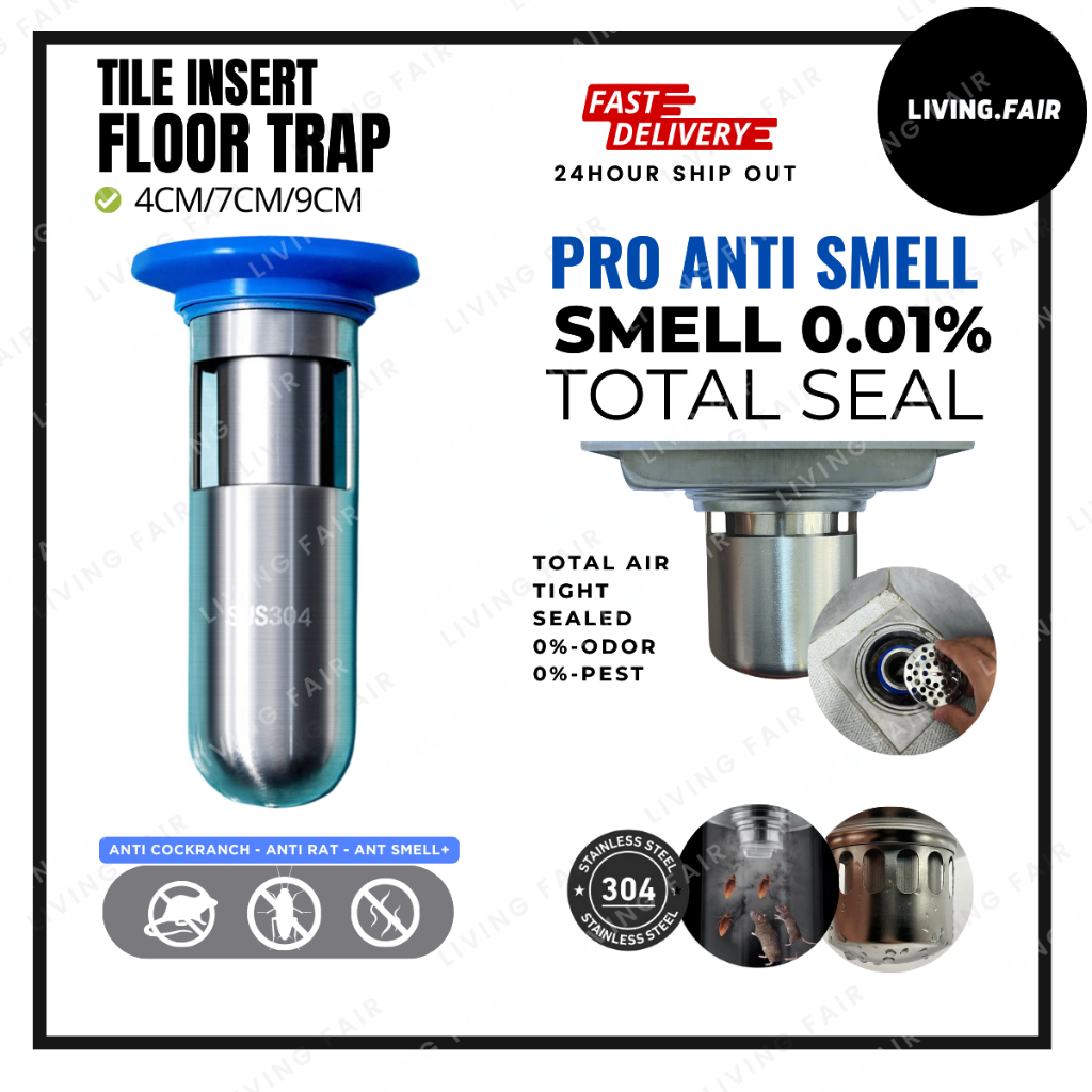 Living Fair Floor Trap Anti Smell Anti Pest Floor Trap Drain Core 304 ...