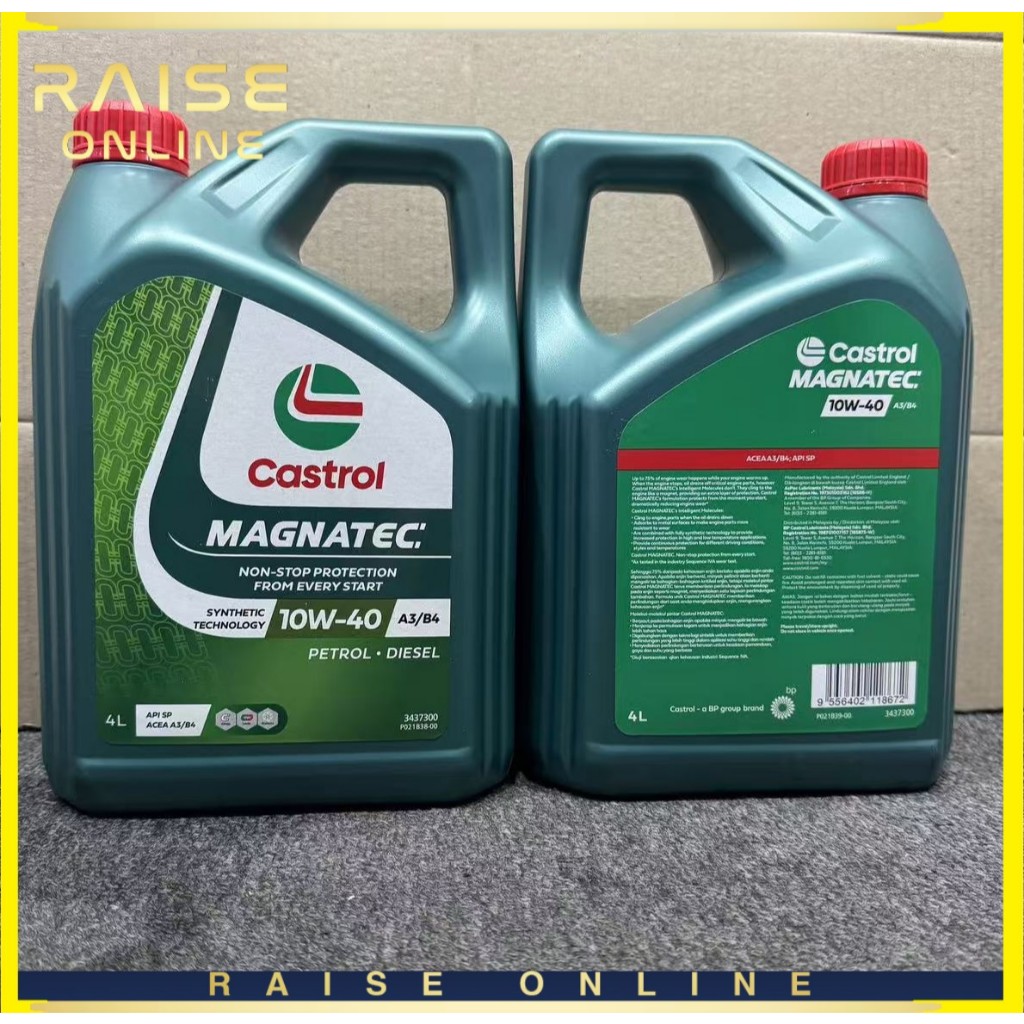 100 % ORIGINAL CASTROL MAGNATEC 10W40 SEMI SYNTHETIC ENGINE OIL 4 LITER ...
