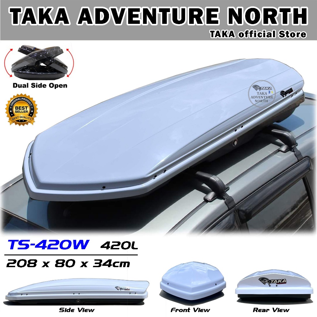 TAKA SA-420 Car Roof Box [Explorer Series] [XL Size] [ White color ...