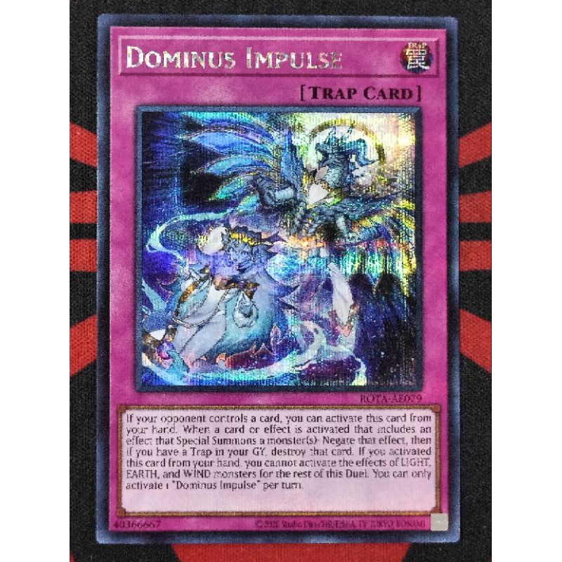 YUGIOH KONAMI ROTA-AE079 Dominus Impulse (Secret Rare/Ultimate Rare) | Shopee Malaysia