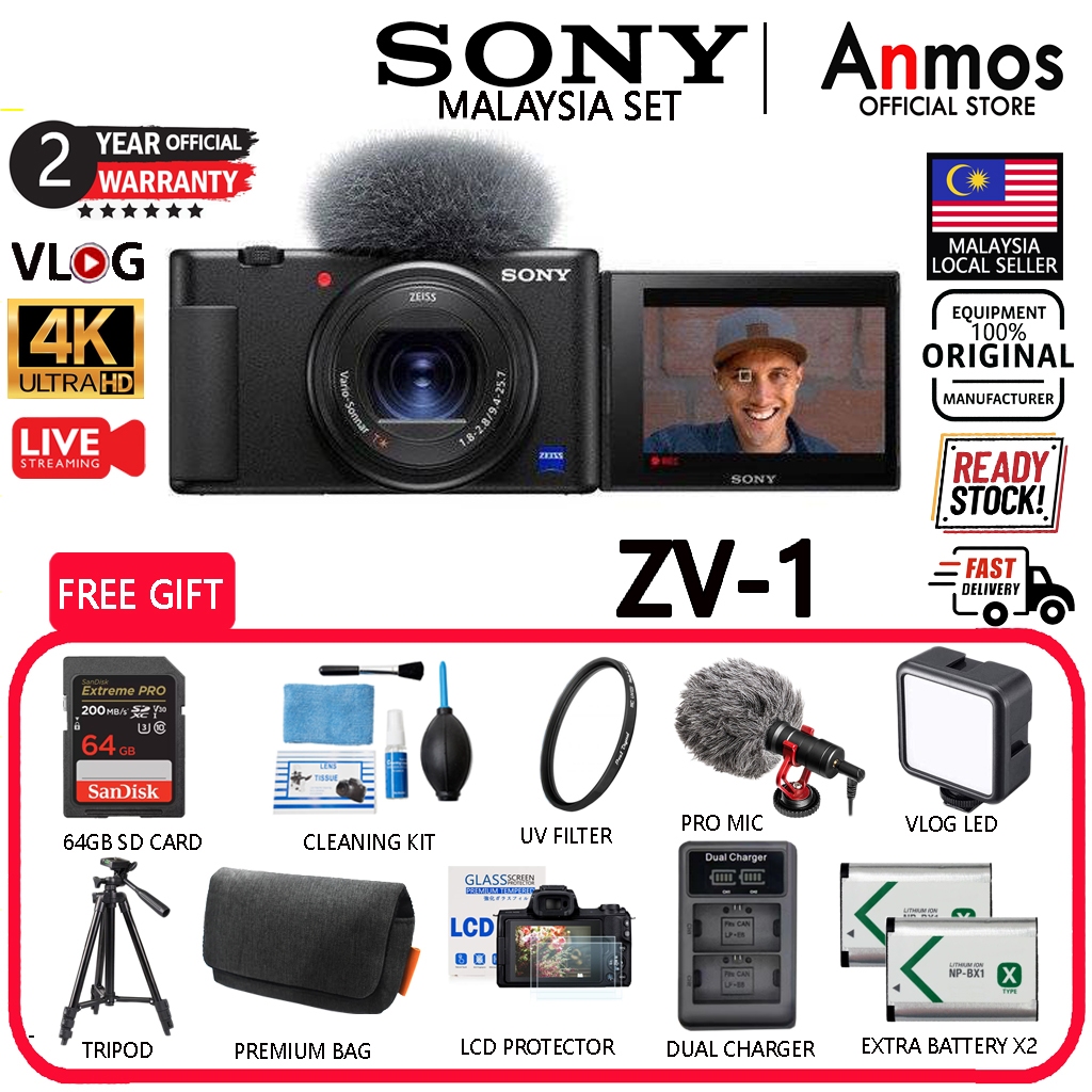 Sony ZV-1 & ZV1 Digital Camera Vlogging Camera | Sony Malaysia 2 YEARS ...