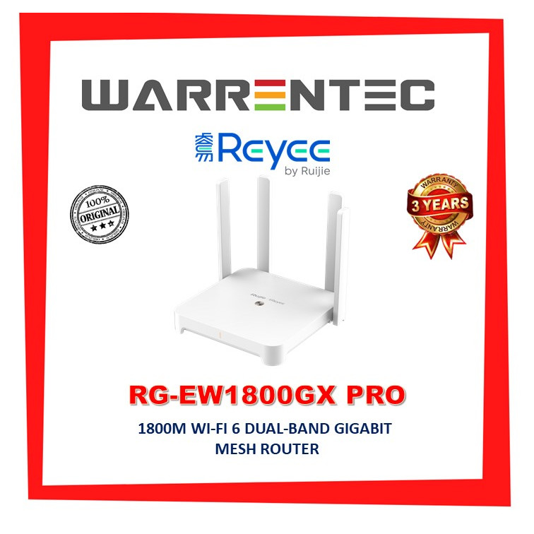 RUIJIE REYEE RG-EW1800GX PRO 1800M WI-FI 6 DUAL-BAND GIGABIT MESH ...
