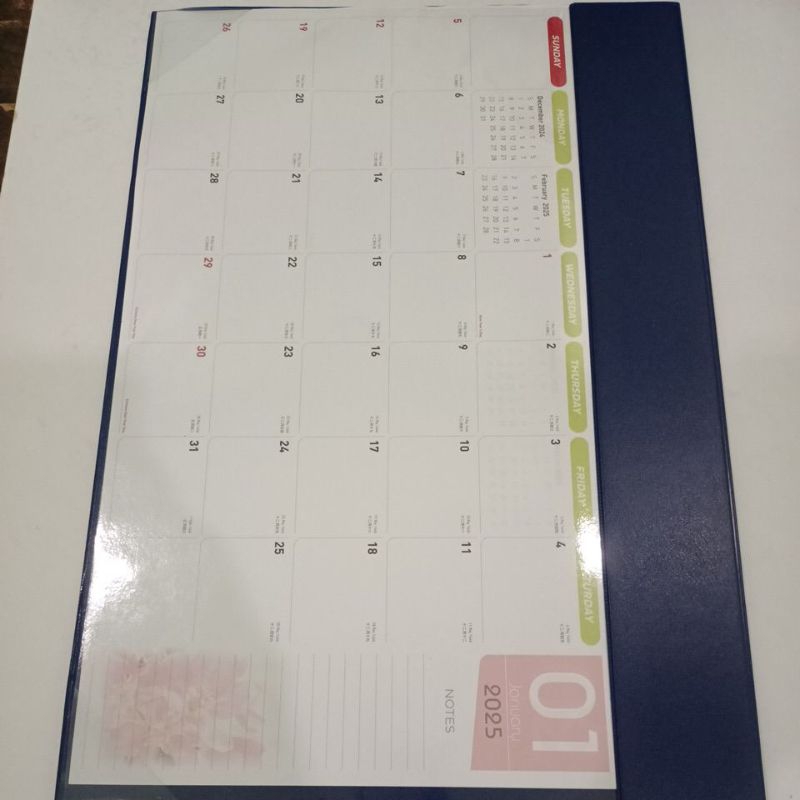 Desk calendar 2025 (Large) table planner 2025 PVC diary Large planner ...