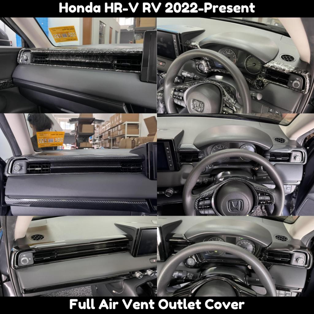 Honda HRV HR-V RV 2022-2025+ Forged Carbon Trim&Glossy Black Full Air ...