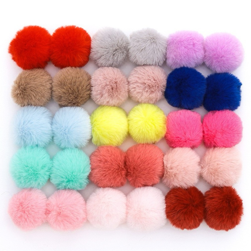 1 pcs 6cm Real Rabbit Fur Ball Pendant DIY Accessories 6cm真兔毛毛球吊坠DIY ...