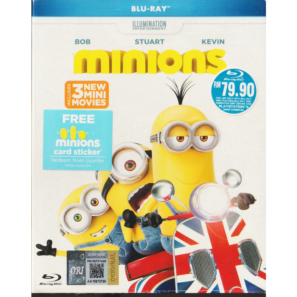 BLURAY MINIONS : INCLUDES 3 NEW MINI MOVIES ( ORIGINAL BLU-RAY ...