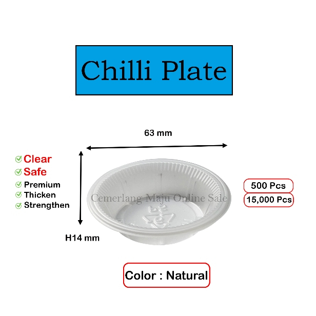 Plastic Chili Plate/Disposable Sauces sos plate/Pinggan sos cili sekali ...