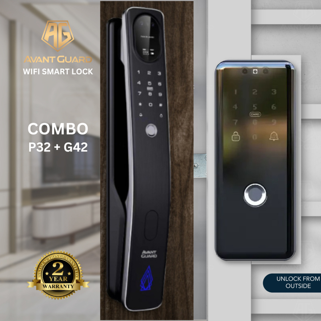 Avant Guard Combo WiFi Smart Lock P32 + G42 (Include Installation for ...
