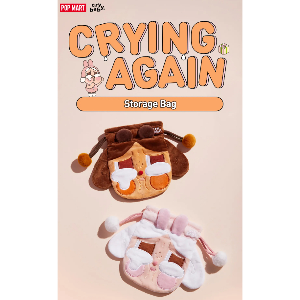 Pop Mart CRYBABY Crying Again Series-Storage Bag(Love Makes Us Cry ...
