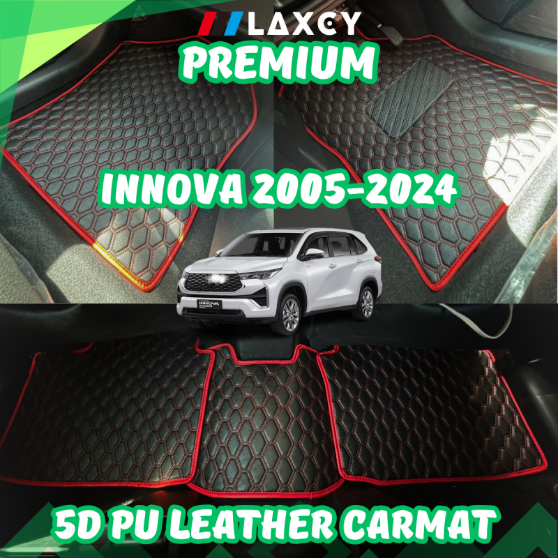 Toyota Innova LAXEY Carpet 5D Carpet Floor mat Pu Leather ( 3 Row ...