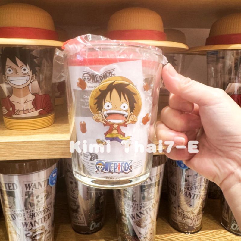 M17 】One Piece Collection Glass Bottle with Straw 400ml chopper Luffy ...