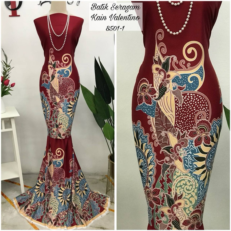 Kain Pasang Batik Digital Valentino Satin Premium Open Meter Bidang 45 ...