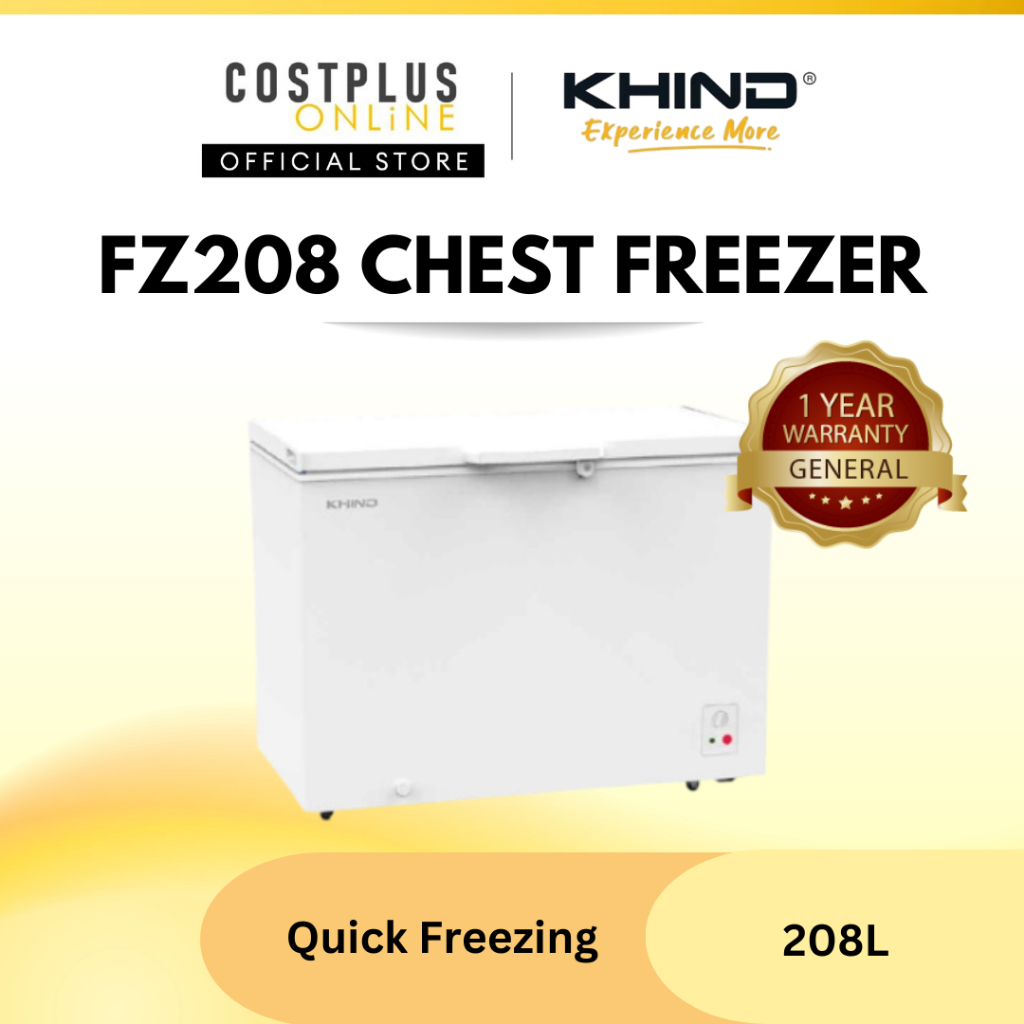 Khind FZ208 Chest Freezer 208L 卧式冷冻柜 Peti Sejuk Beku Quick Freezing ...