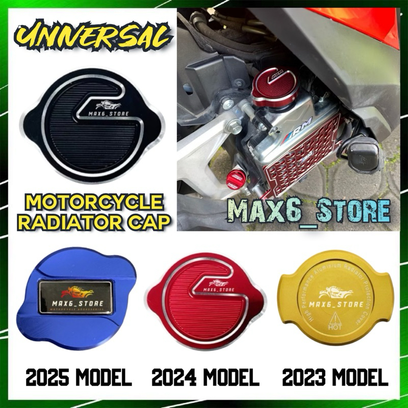 ARM UNIVERSAL MOTORCYCLE RADIATOR CAP PENUTUP RADIATOR CNC COOLANT CAP ...