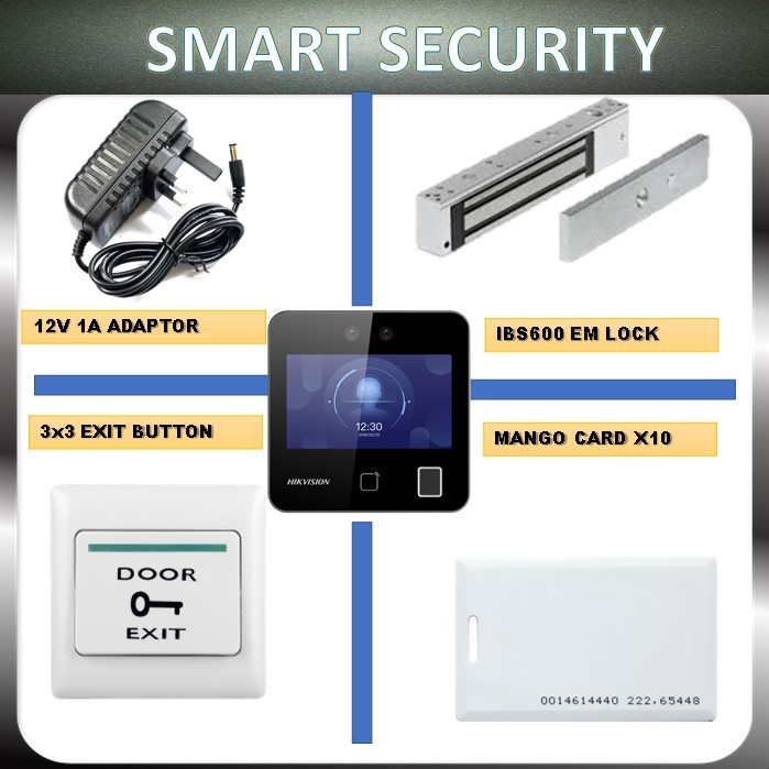 Hikvision door lock DS-K1T343EFX Face Recognition FULL SET Support Face ...