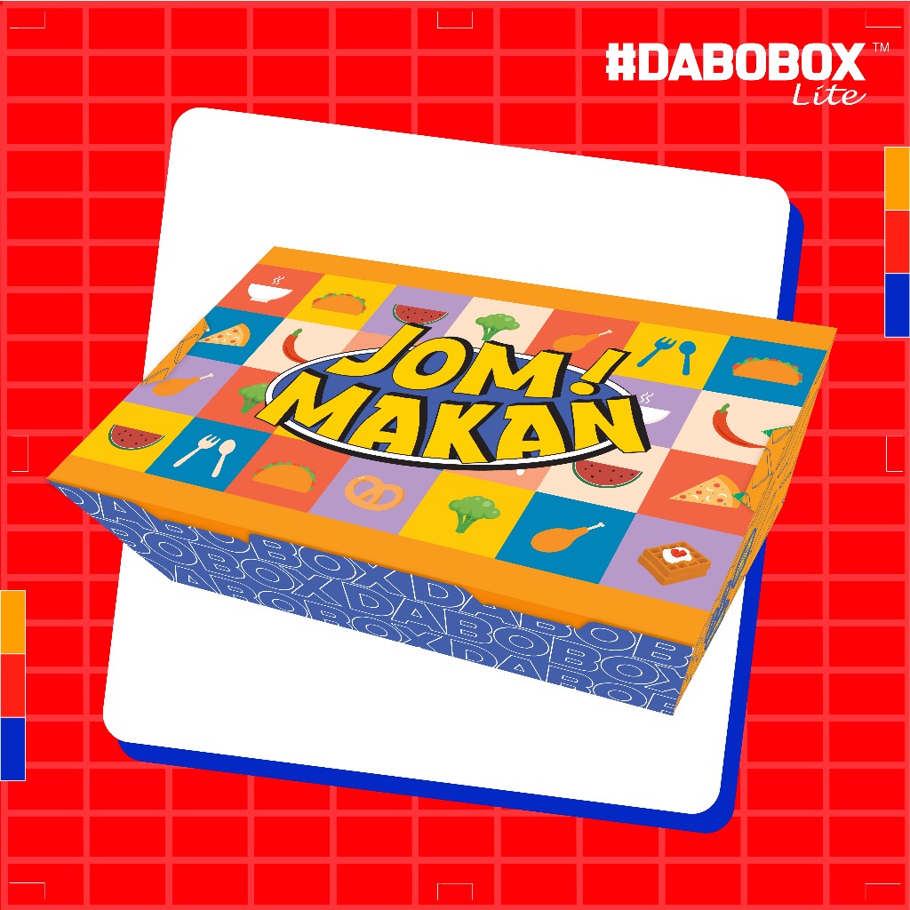 DABOBOX lite - JOM MAKAN (50pcs) - TINY & GIANT SIZE - Paper Box | Food ...