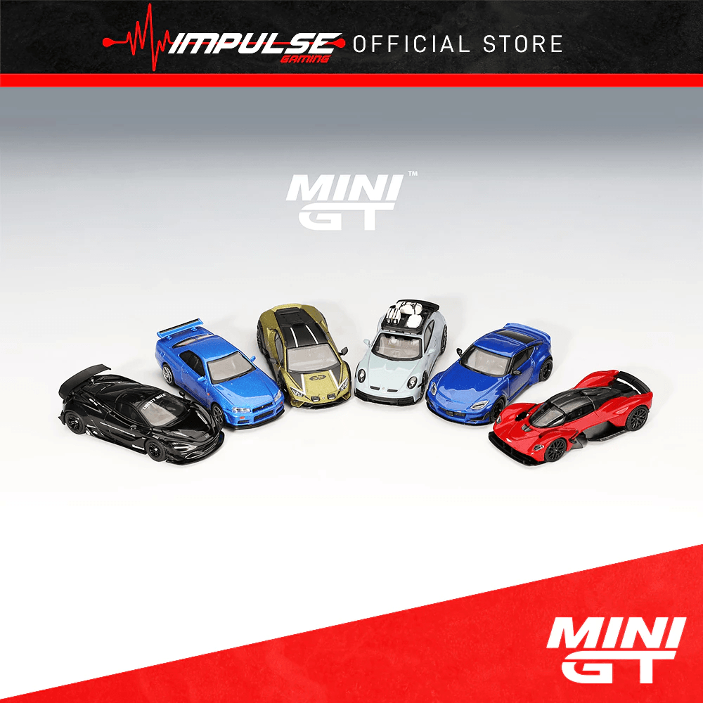 Mini GT Aston Martin Valkyrie / Porsche 911 / Skyline GT-R (R34 ...