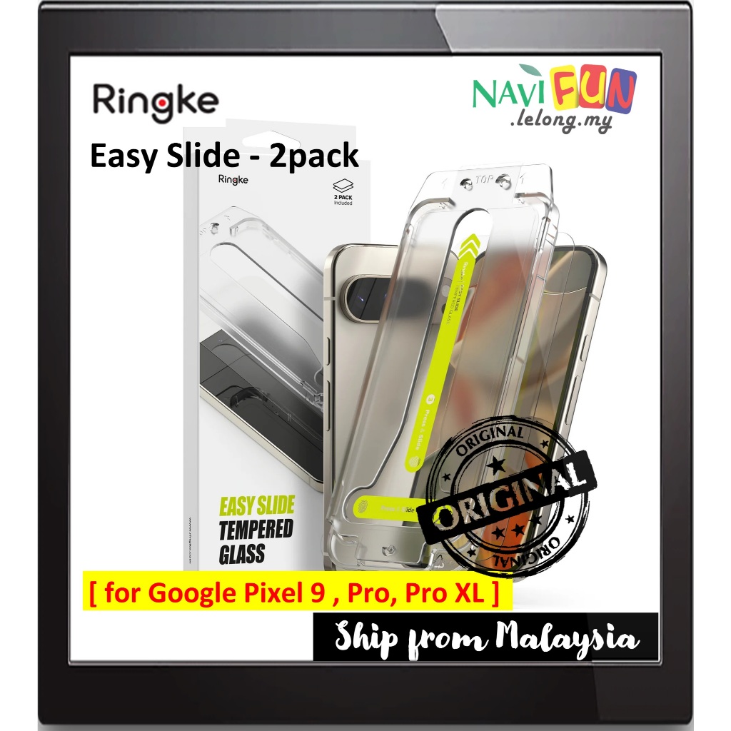 Ringke Easy Slide Tempered Glass Screen Protector for Google Pixel 9, 9 ...