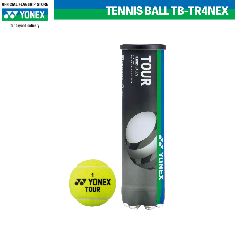 Yonex Tennis Ball Tour TB-TR4NEX (1 Can / 4 Balls)|Bola Tenis TOUR TB-TR4NEX (1 Can / 4 Bola ...