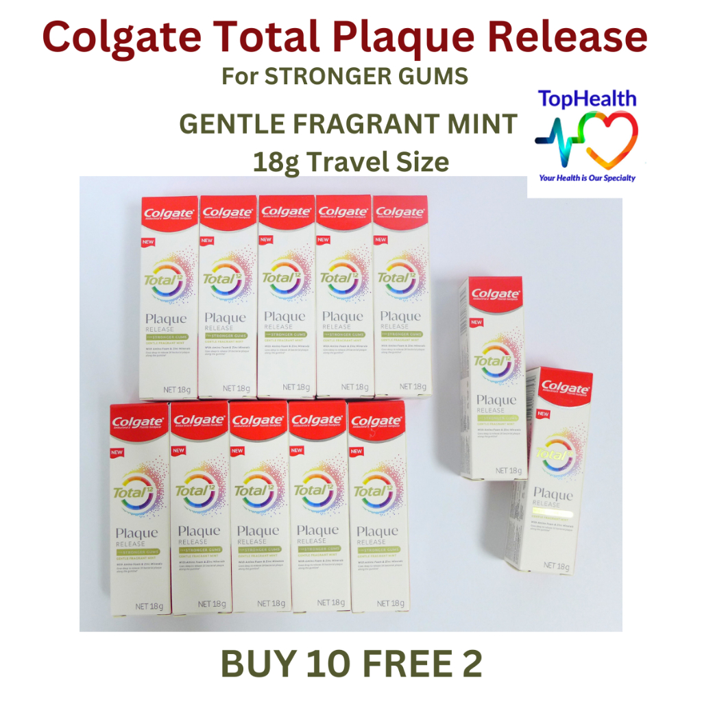 [TRAVEL SIZE] COLGATE Total Plaque Release Gentle Fragrant Mint 18g ...