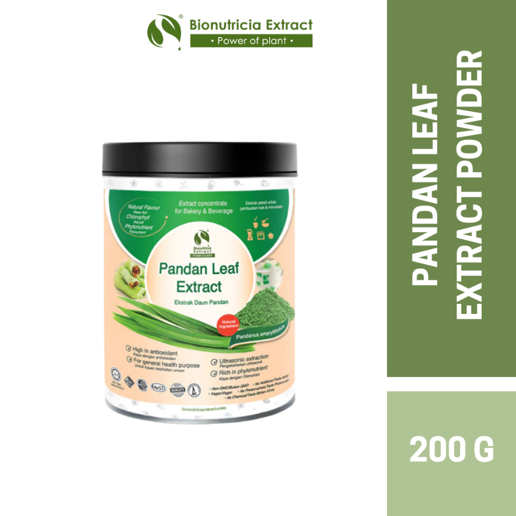 Bionutricia Pure Pandan Leaf Extract Powder Bakery (200g & 1kg ...