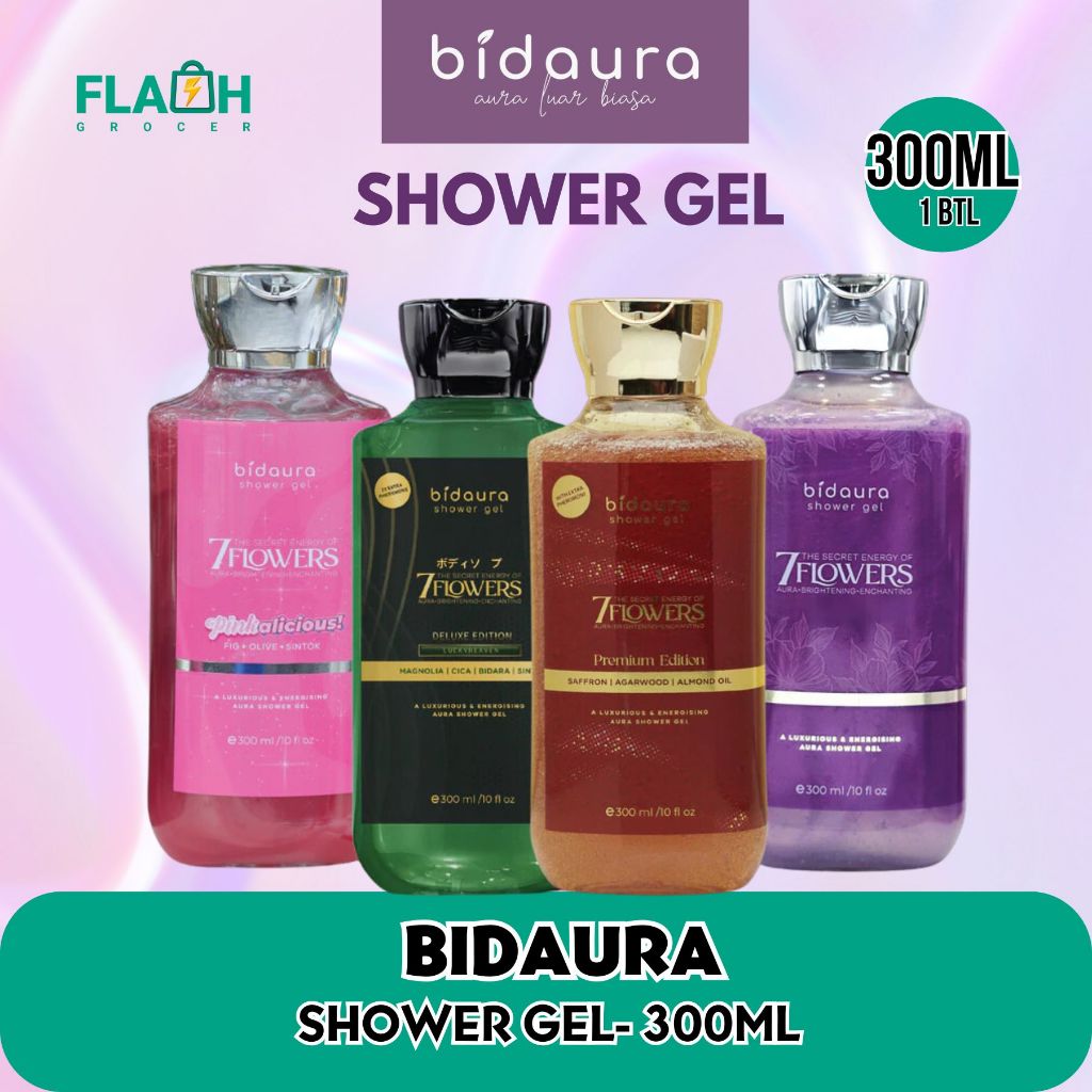 BIDAURA Pakej Mandi Aura 7 Bunga- Shower Gel Wangian / 300ML (Single 1 ...