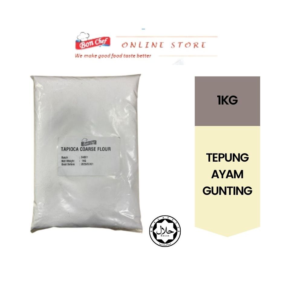 [ROSE BRAND] TAPIOCA COARSE FLOUR / TEPUNG AYAM GUNTING 1KG | Shopee ...