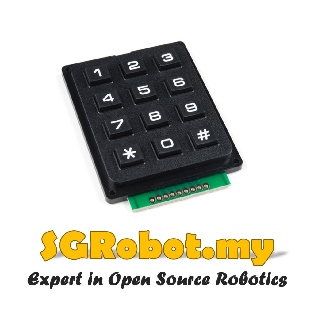 3x4 Matrix 12 Keypad Keyboard Module 12 Buttons For Mcu Shopee Malaysia