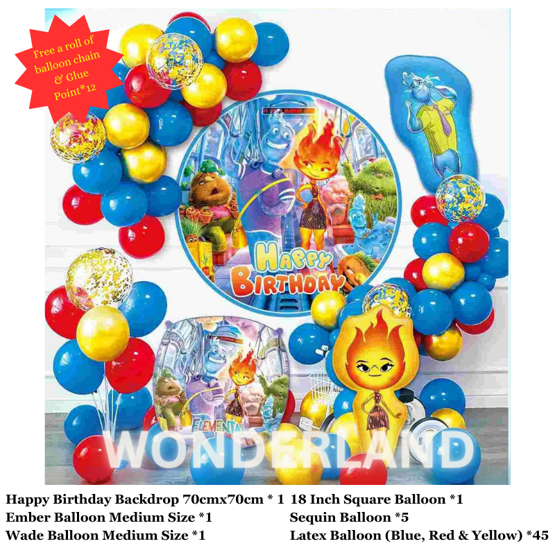 Elemental Fire & Water Balloon Set Kids Birthday Balloon Party ...