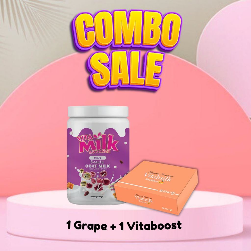 1 Botttle Vitamilk + 1 Box Vitaboost Peach Flavour | Shopee Malaysia