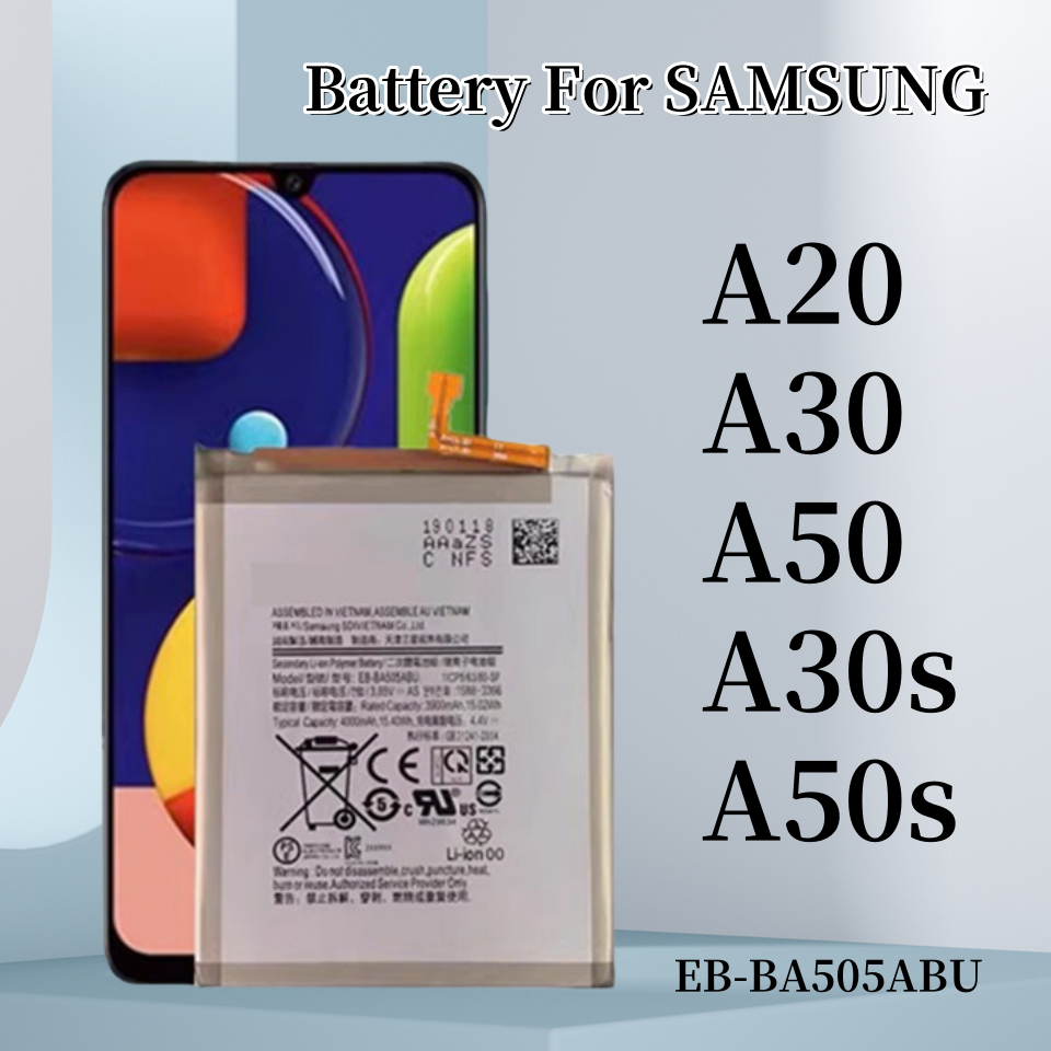 Battery For SAMSUNG A20 / A30 / A30s / A50 / A50s Bateri A205 A305 A505 EB-BA505ABU | Shopee ...