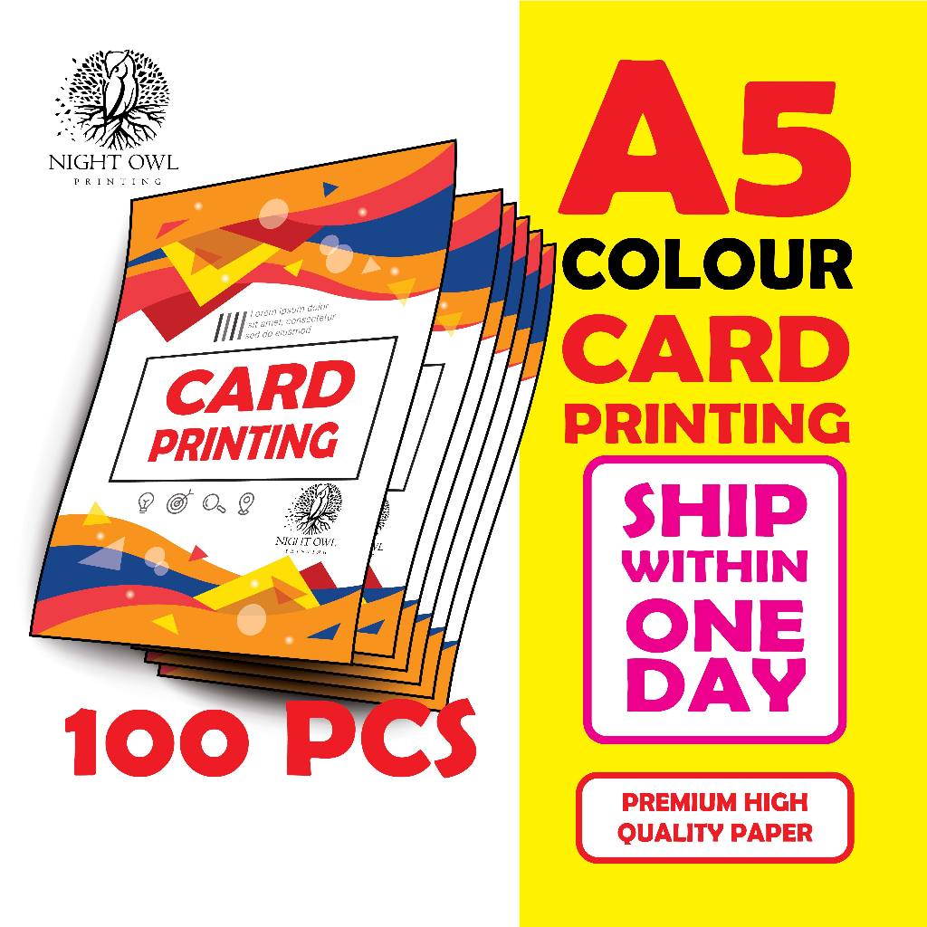 Standard Size Card Printing A5 Size 100pcs, 260gsm artcard, 310gsm ...