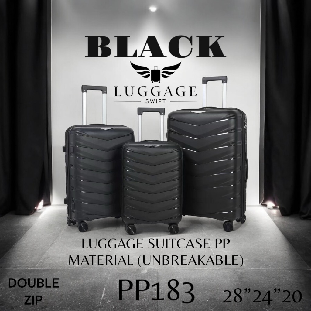 LUGGAGE BAG TRAVELLER SWIFT HARD SHELL PP LUGGAGE TROLLEY SUITCASE ...