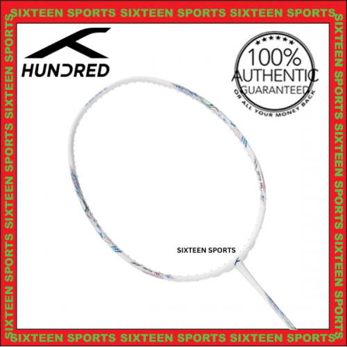 Hundred Battle 700 Badminton Racket - White / Blue (Racket Frame ...
