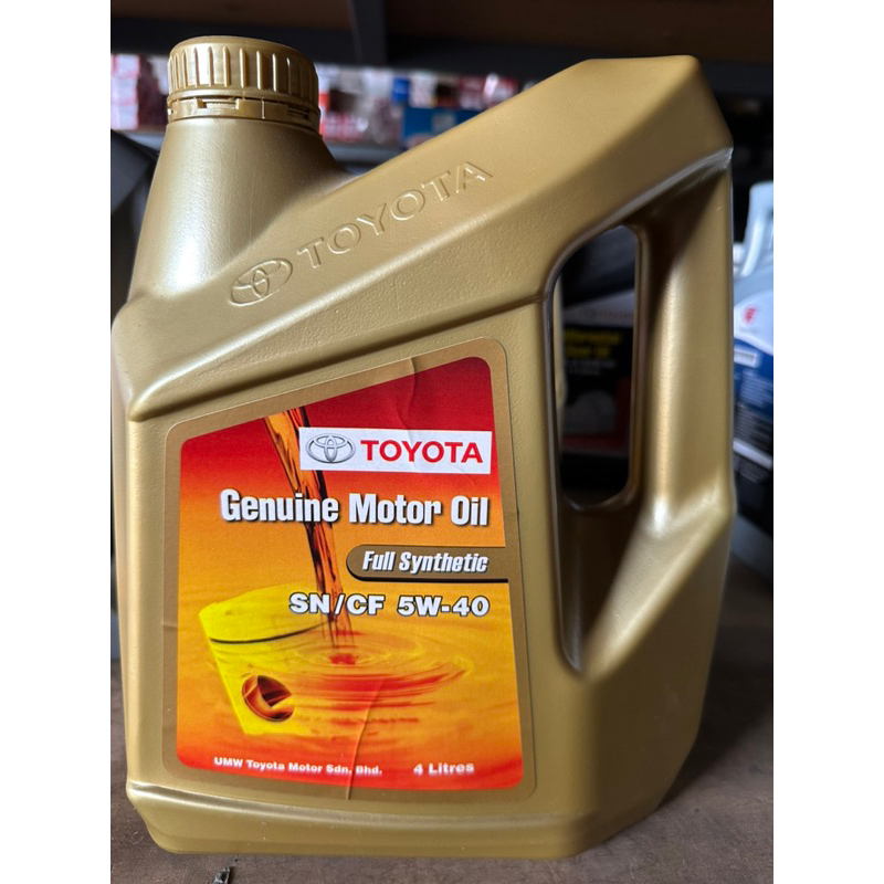 Toyota Engine Oil 5W40 Fully Synthetic 4L | Shopee Malaysia