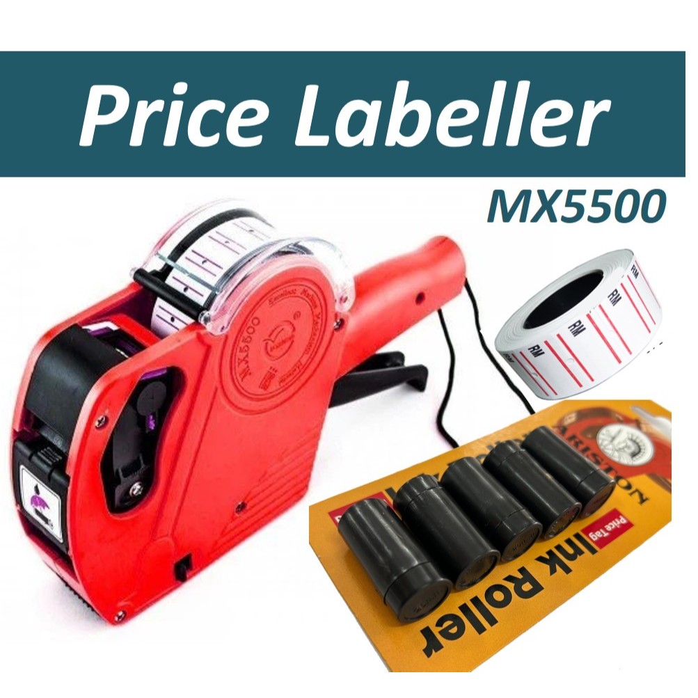 Price Label Machine 8 Digits Price Tag Label MX 5500 Price Tag Label ...