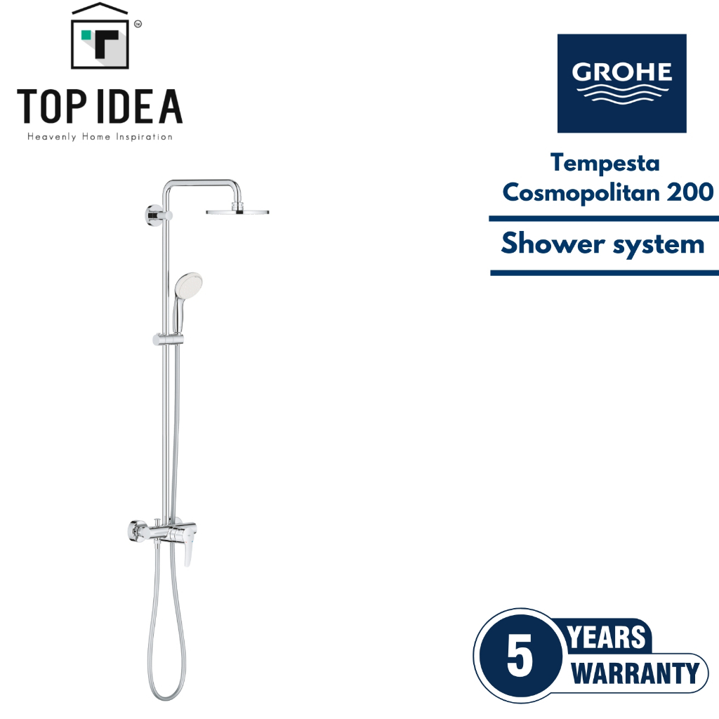GROHE New Tempesta Cosmopolitan 200 Shower System With Single Lever ...